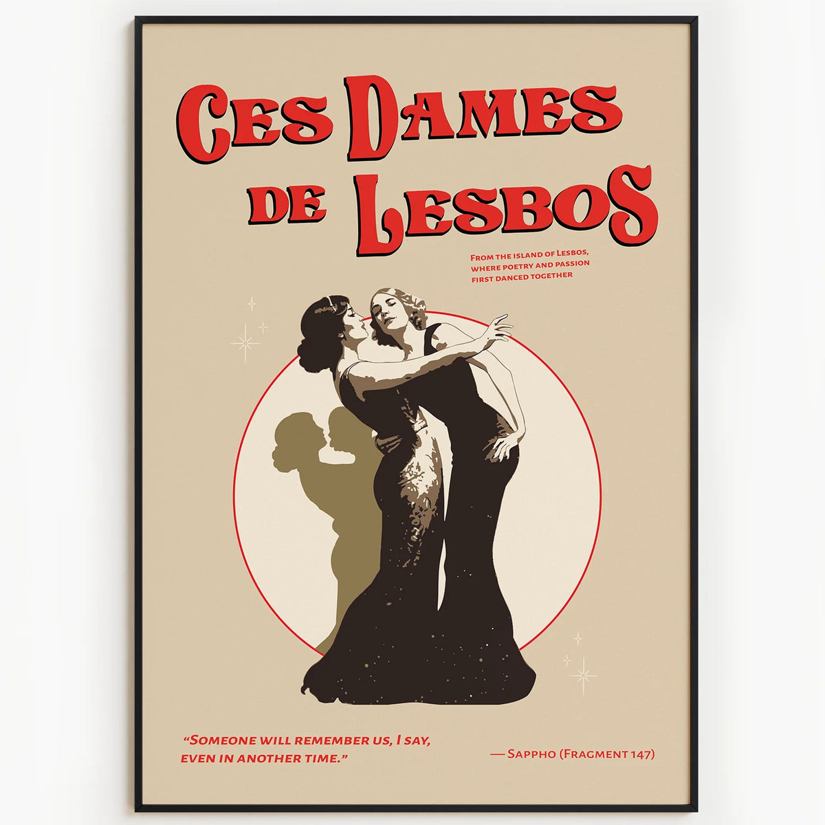 Ces Dames De Lesbos Vintage Tavla | LGBTQIA+ Väggkonst | QueerWall.se